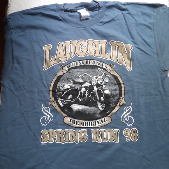 90's Biker Rally | Shirts | Vintage Laughlin Spring Run Biker Rally Tee ...